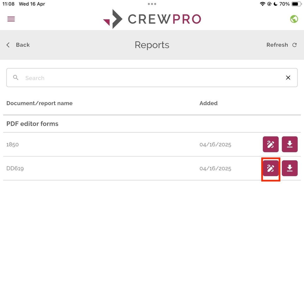 How to fill out documentation in CrewPro