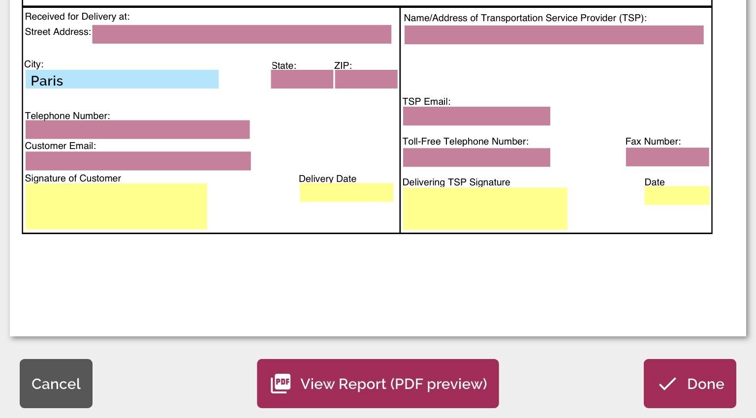 How to fill out documentation in CrewPro