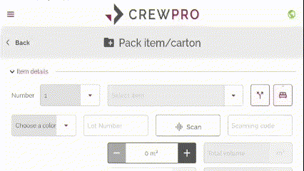 Pack cartons & items straight into your inventory list (without a pre ...